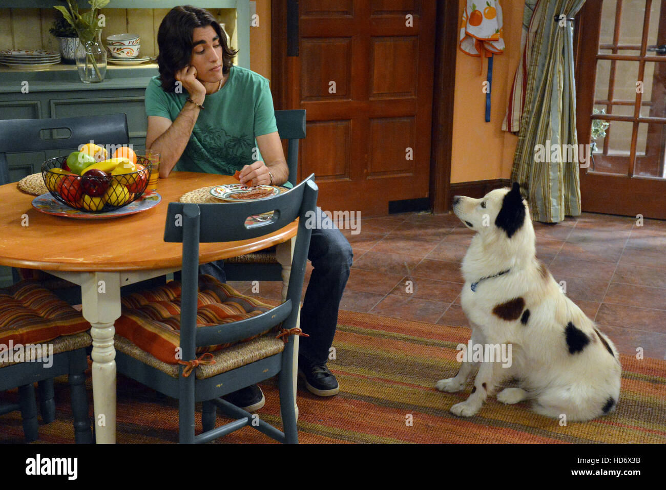 DOG WITH A BLOG, (from left): Blake Michael, Stan the dog, 'Too Short ...