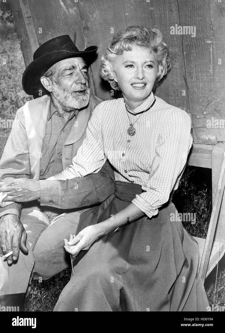 WAGON TRAIN, Frank McGrath, Barbara Stanwyck, 'The Caroline Casteel ...