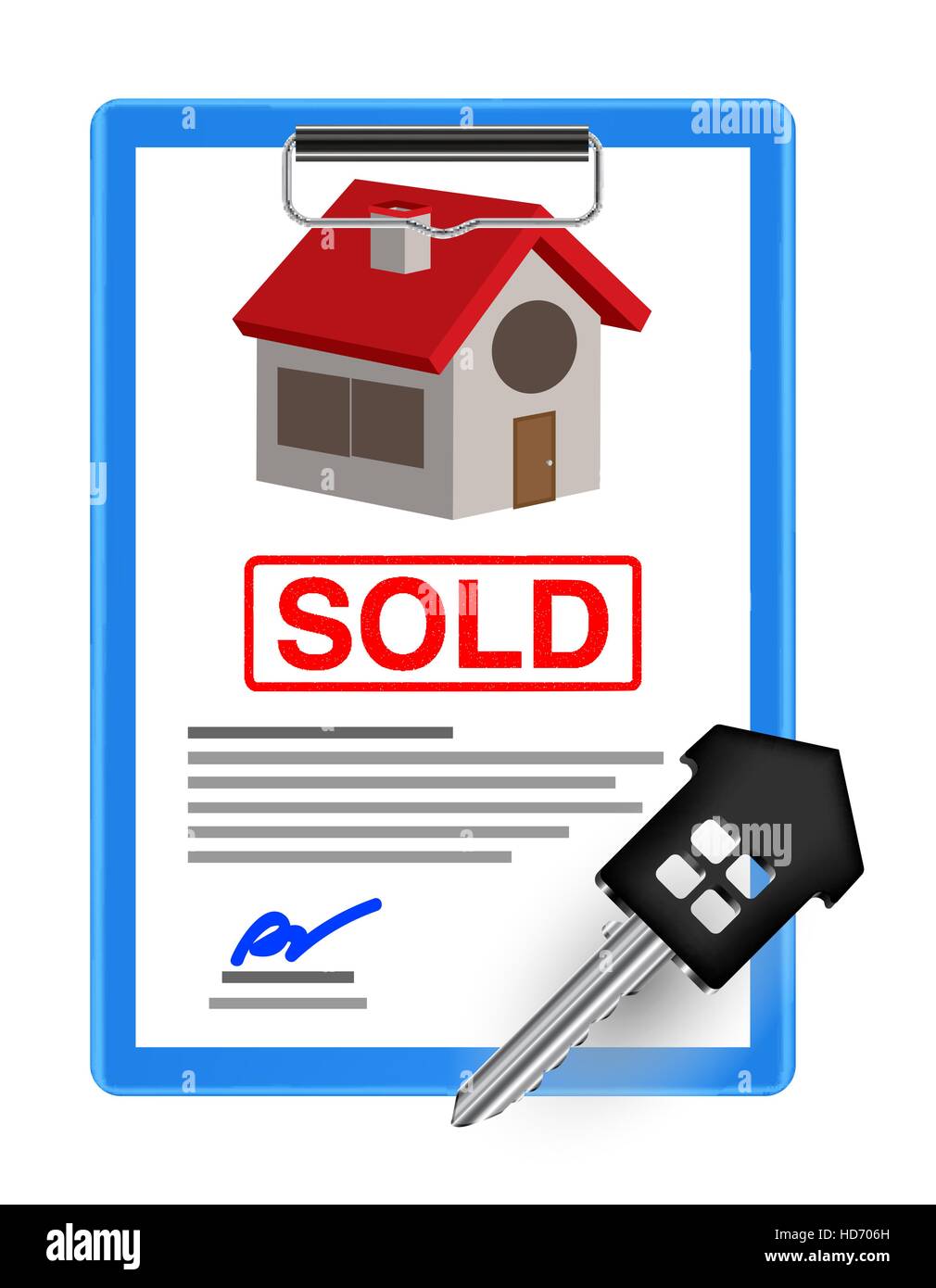 house sale sheet with house key Stock Vector Image & Art - Alamy