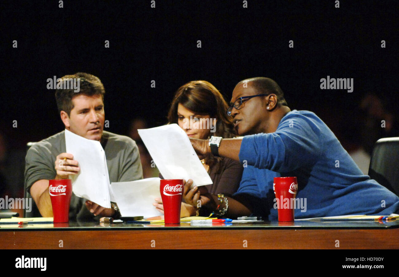 AMERICAN IDOL 5, judges Simon Cowell, Paula Abdul, Randy Jackson ...