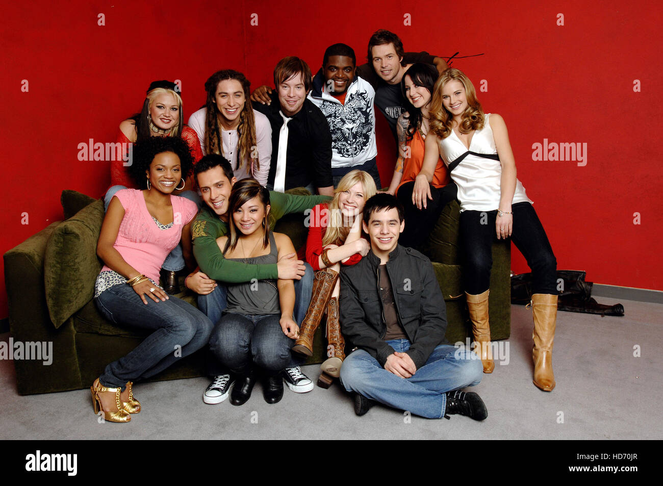 AMERICAN IDOL 7, (top): Amanda Overmyer, Jason Castro, David Cook ...