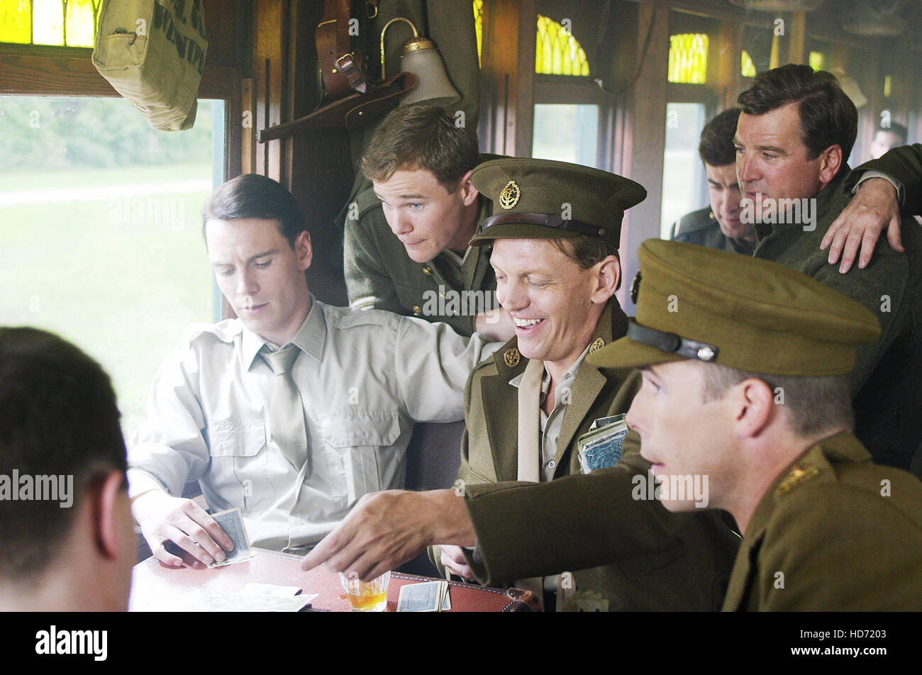 A BEAR NAMED WINNIE, Michael Fassbender (left), Aaron Ashmore (2nd from ...