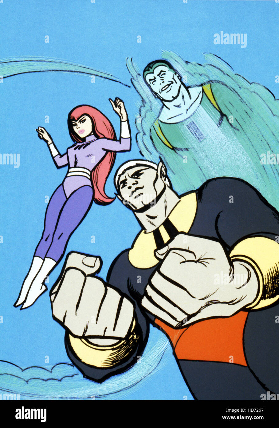 BIRDMAN AND THE GALAXY TRIO, (clockwise from top): Gravity Girl, Meteor ...