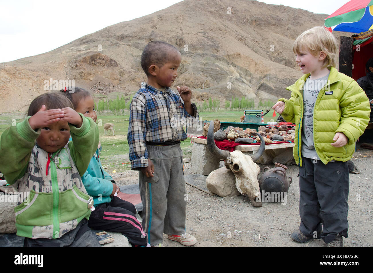 BIG CRAZY FAMILY ADVENTURE, Taj Kirkby (right), 'Tibet Tingri Everest ...