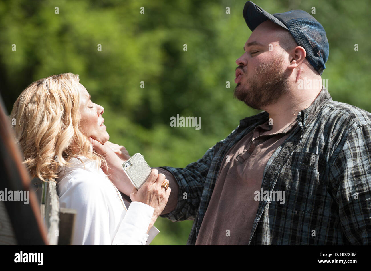 BIG DRIVER, (from left): Maria Bello, Will Harris, (airs Oct. 18, 2014). photo: Chris Reardon ...