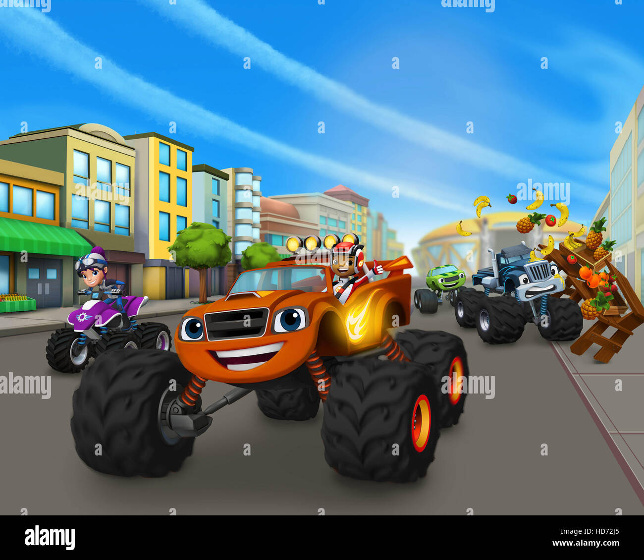 BLAZE AND THE MONSTER MACHINES, (from left): Gabby, Blaze, AJ, Pickle ...