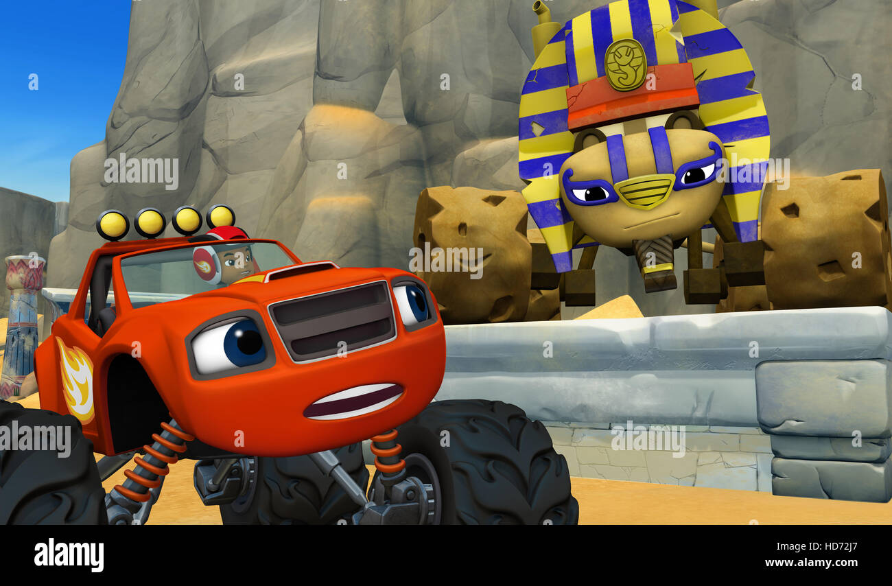 BLAZE AND THE MONSTER MACHINES, (from left): Blaze, AJ, 'Fired Up ...