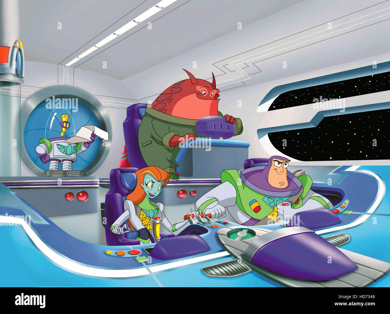 BUZZ LIGHTYEAR OF STAR COMMAND, Buzz Lightyear (lower right), 2000-2001, ©Buena Vista Television ...