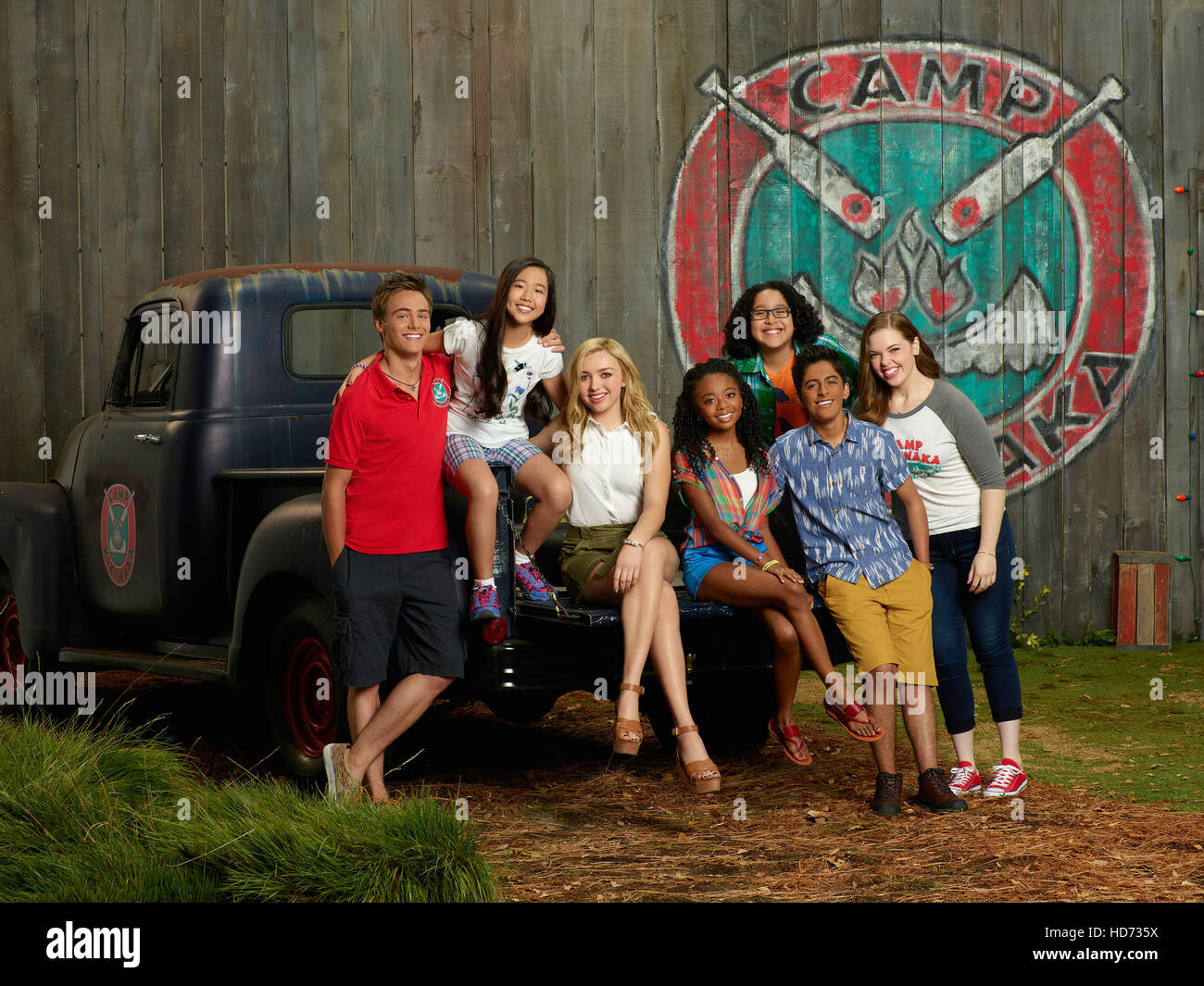 BUNK'D, l-r: Kevin G. Quinn, Nina Lu, Peyton List, Skai Jackson, Nathan ...