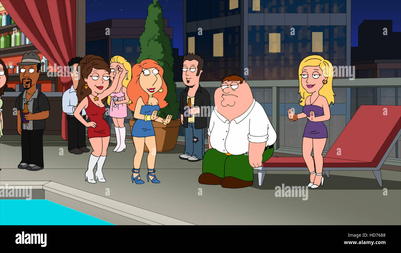 FAMILY GUY, 3rd from left: Lois Griffin, second from right: Peter ...