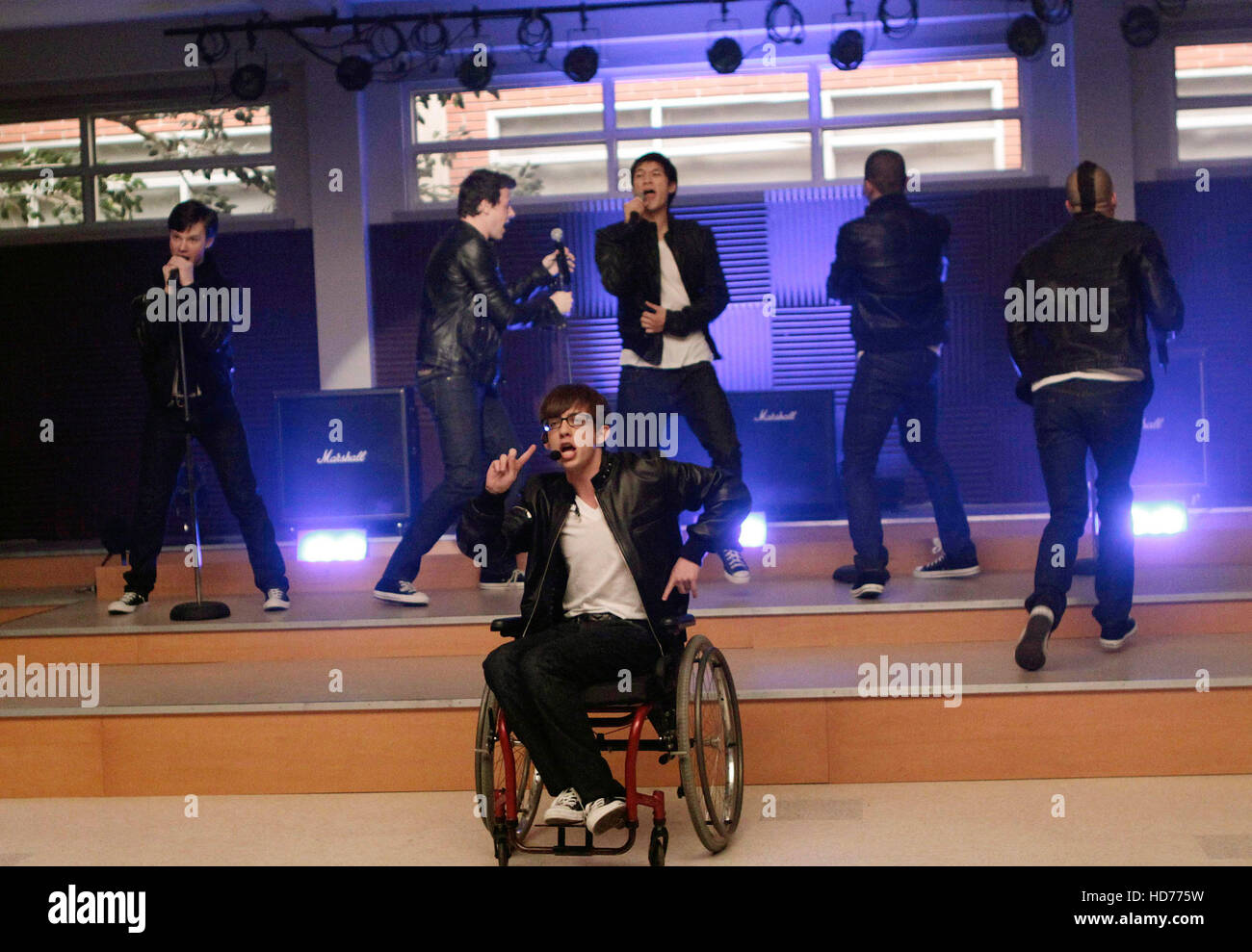 GLEE, (from left): Chris Colfer, Cory Monteith, Kevin McHale (bottom ...