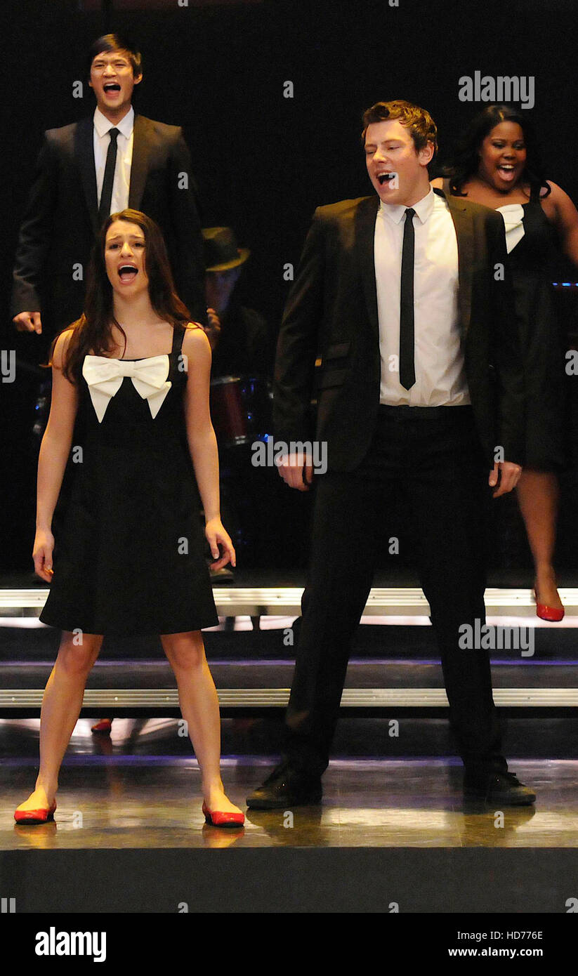 GLEE, Harry Shum Jr., Lea Michele, Cory Monteith, Amber Riley, 'Hell-O ...