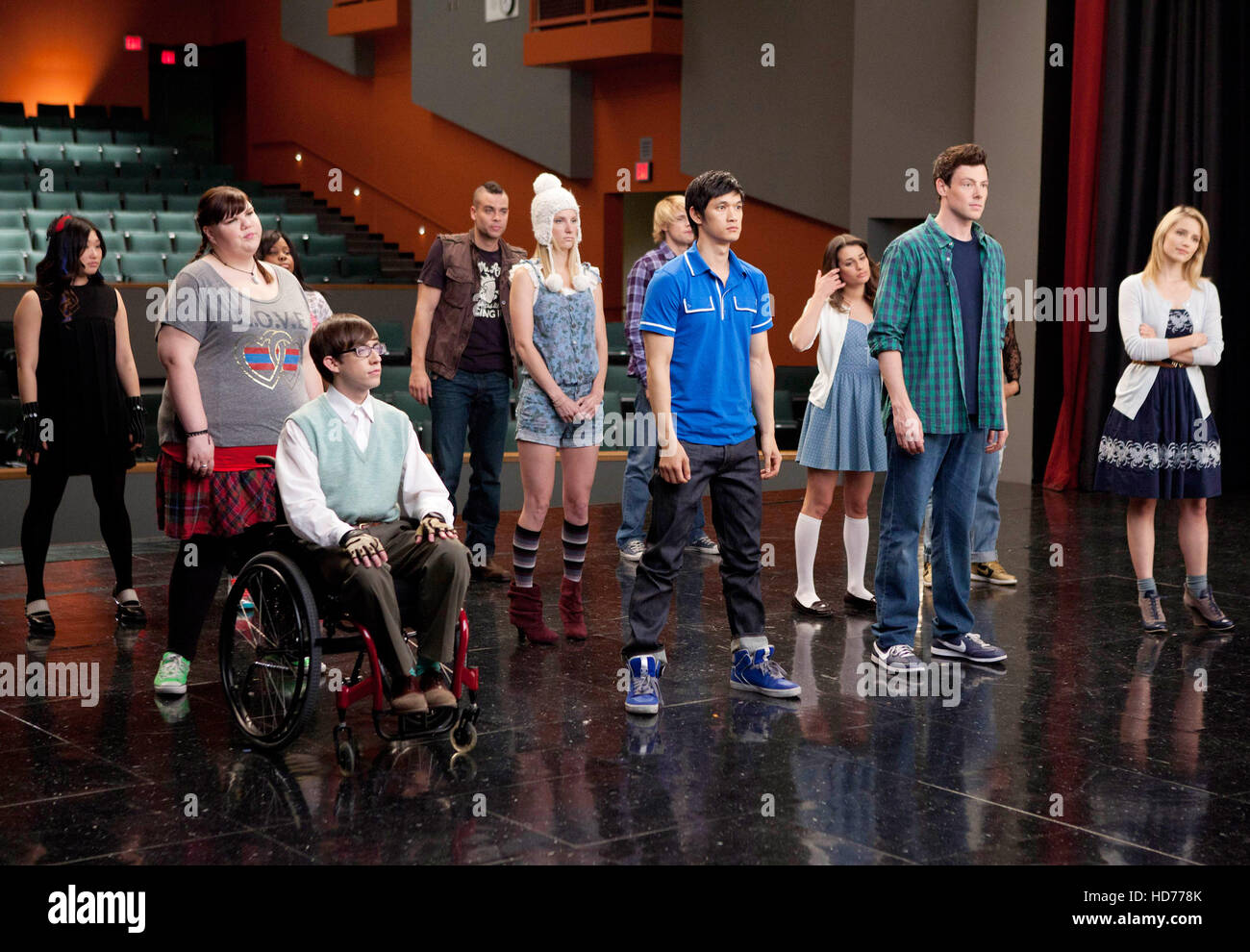 GLEE, (from left): Jenna Ushkowitz, Ashley Fink, Amber Riley, Kevin ...