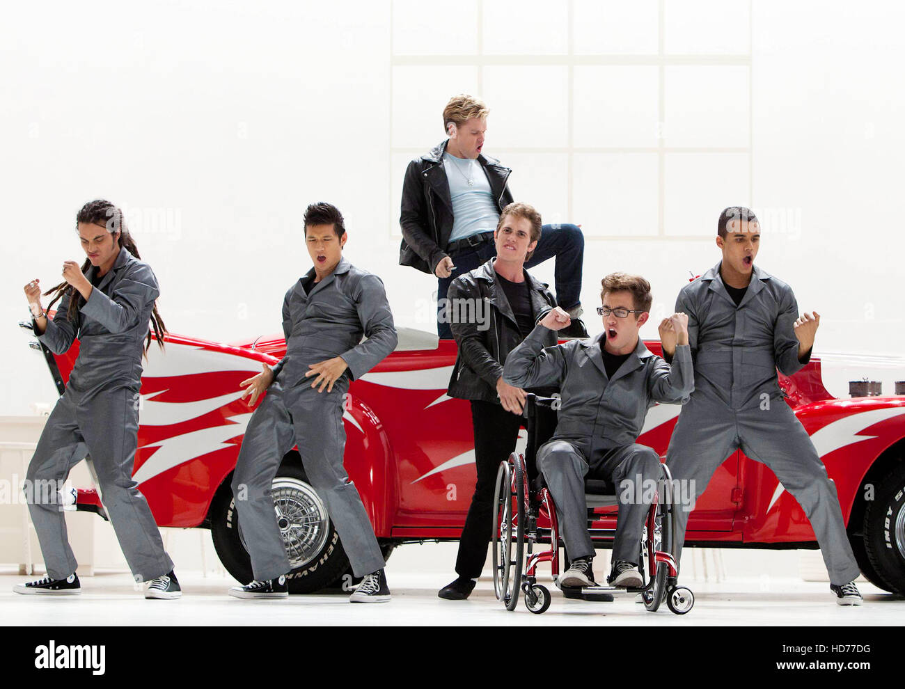 GLEE, (from left): Samuel Larsen, Harry Shum Jr., Chord Overstreet ...