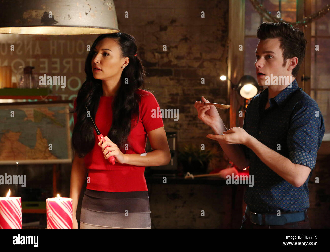 GLEE, (front, from left): Naya Rivera, Chris Colfer, 'Previously ...