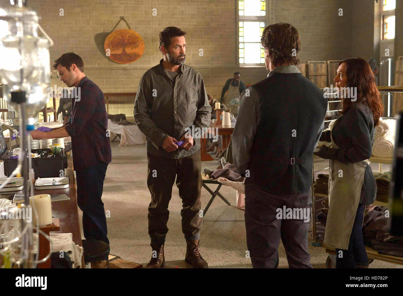 HELIX, standing center: Billy Campbell in 'M. Domestica' (Season 2 ...