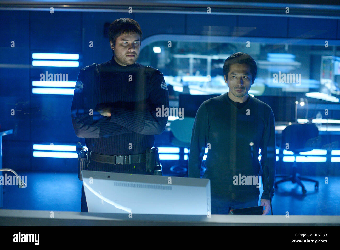 HELIX, l-r: Meegwun Fairbrother, Hiroyuki Sanada in 'Pilot' (Season 1 ...