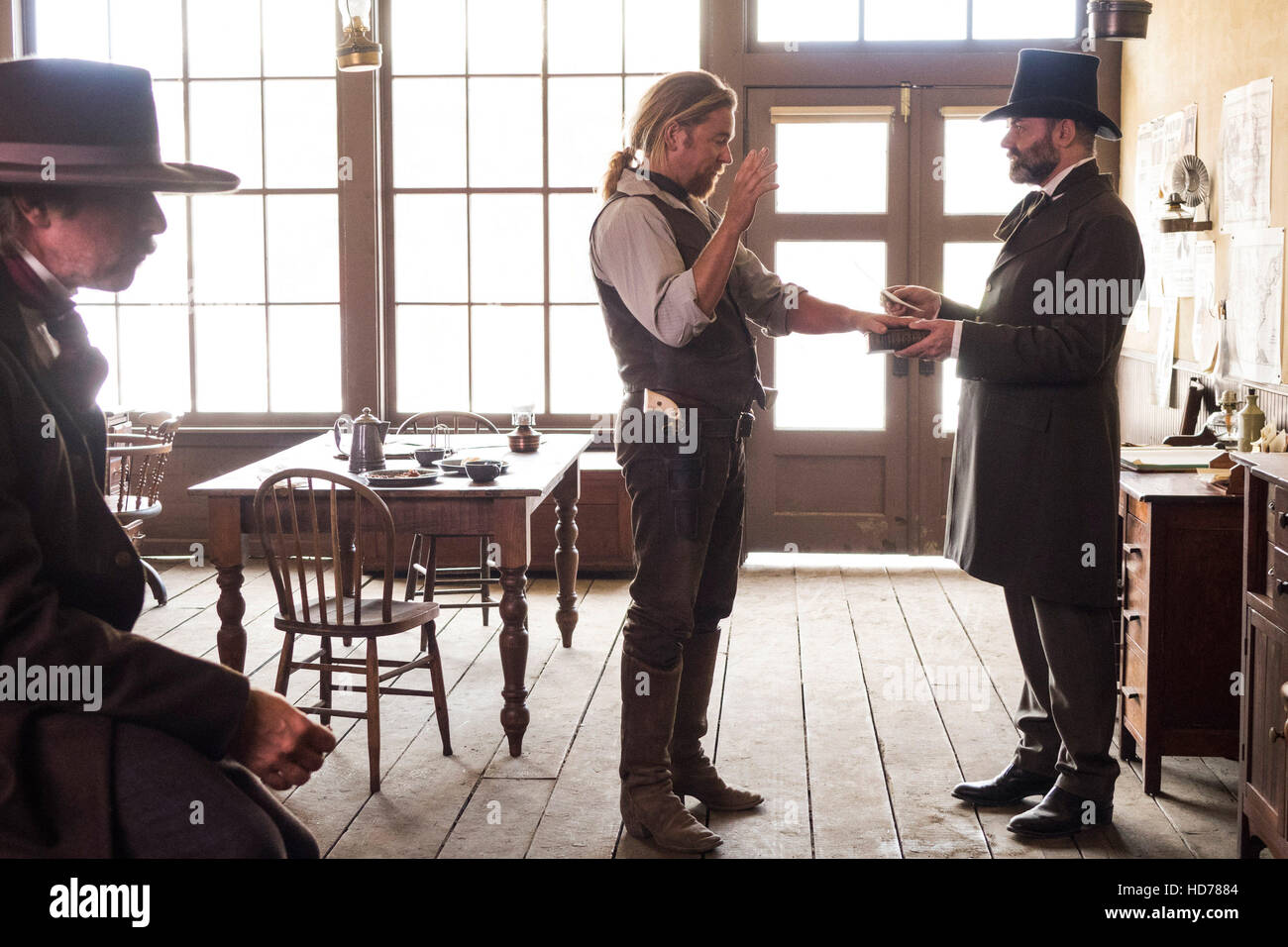 HELL ON WHEELS, (from left): Jake Weber, Jonathan Scarfe, Kevin Blatch ...