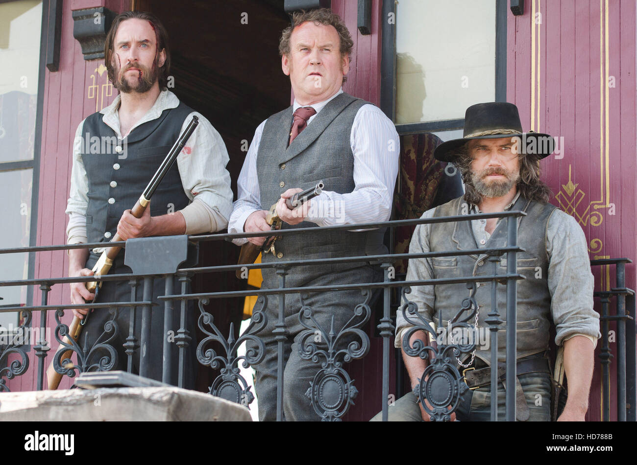 HELL ON WHEELS, (from left): Phil Burke, Colm Meaney, Anson Mount, 'Two ...