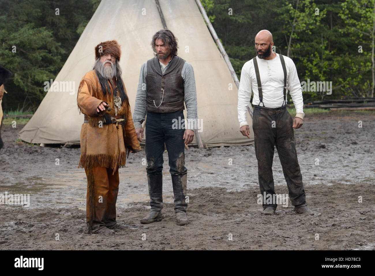 HELL ON WHEELS, l-r: Brent Briscoe, Anson Mount, Common in 'The Game ...