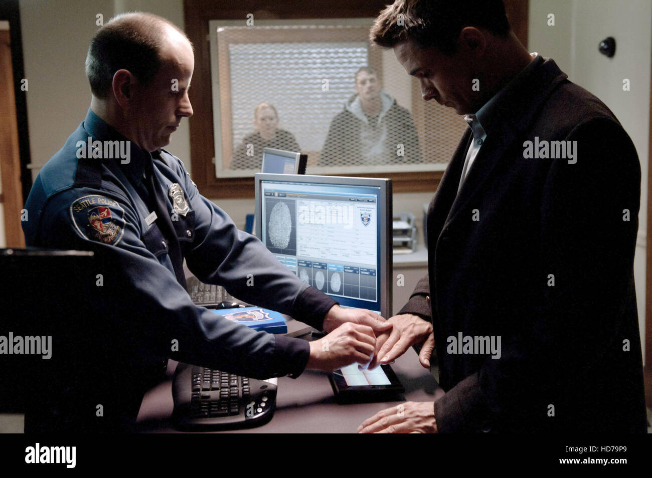 THE KILLING, (background, from left): Mireille Enos, Joel Kinnaman ...