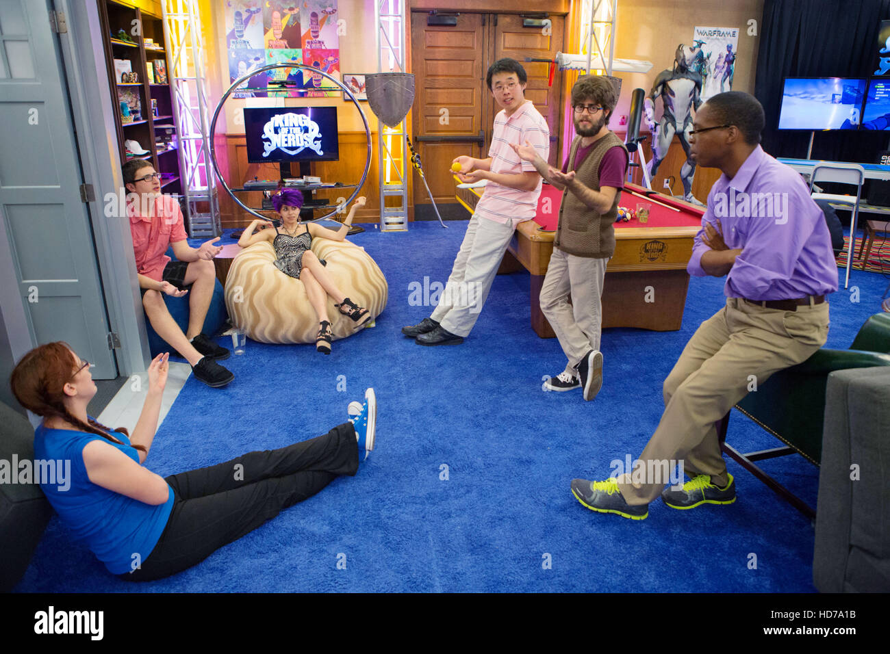 KING OF THE NERDS, (from left): Nicole Evans, Josh Wittenkeller, Katie ...