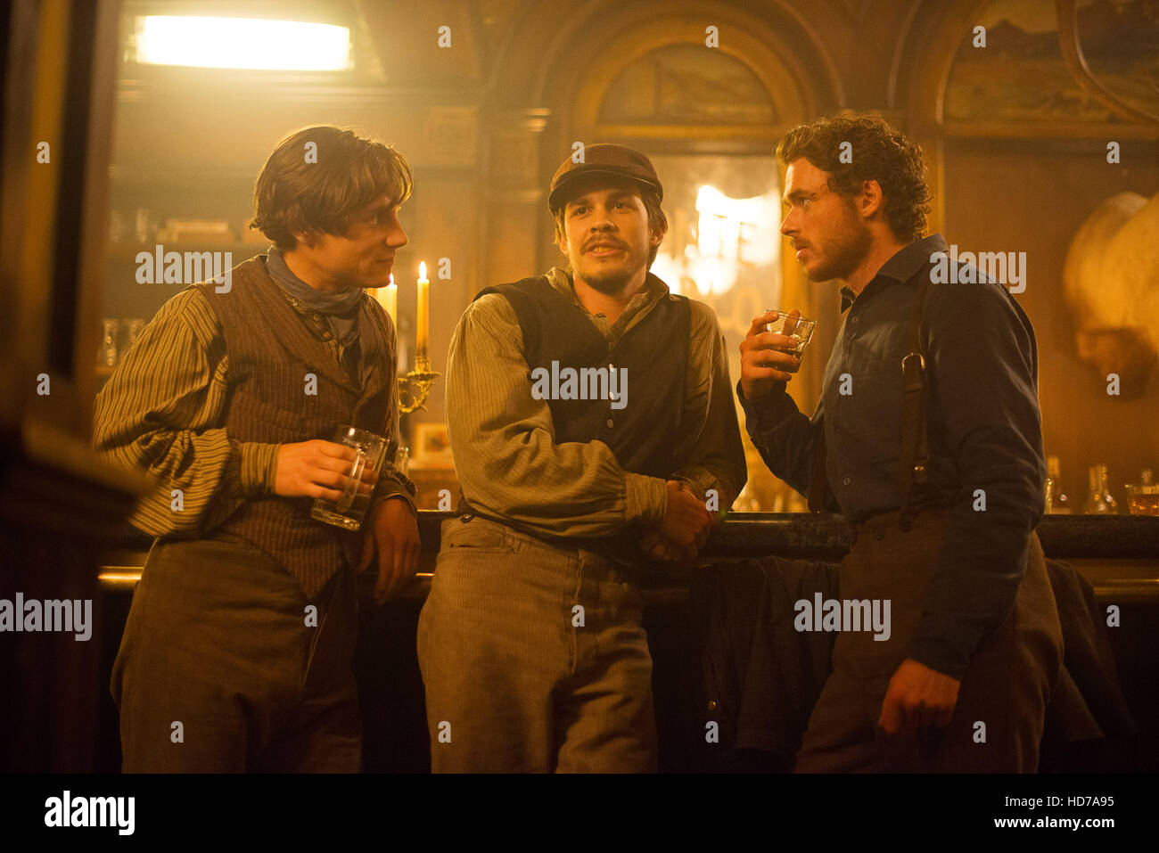 KLONDIKE, (from left): Augustus Prew, Johnny Simmons, Richard Madden ...