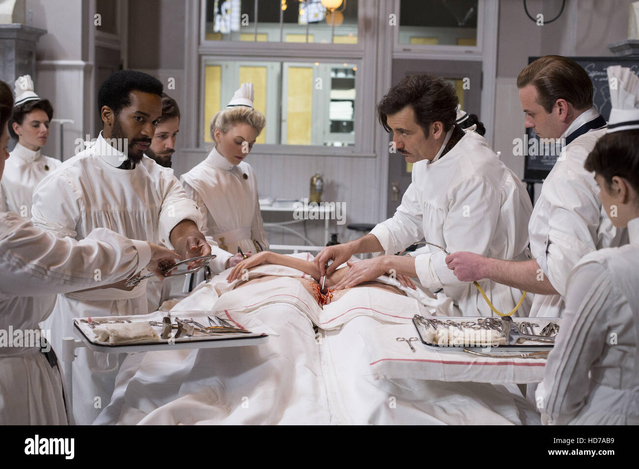 THE KNICK, l-r: Andre Holland, Michael Angarano, Emily Kinney, Clive ...