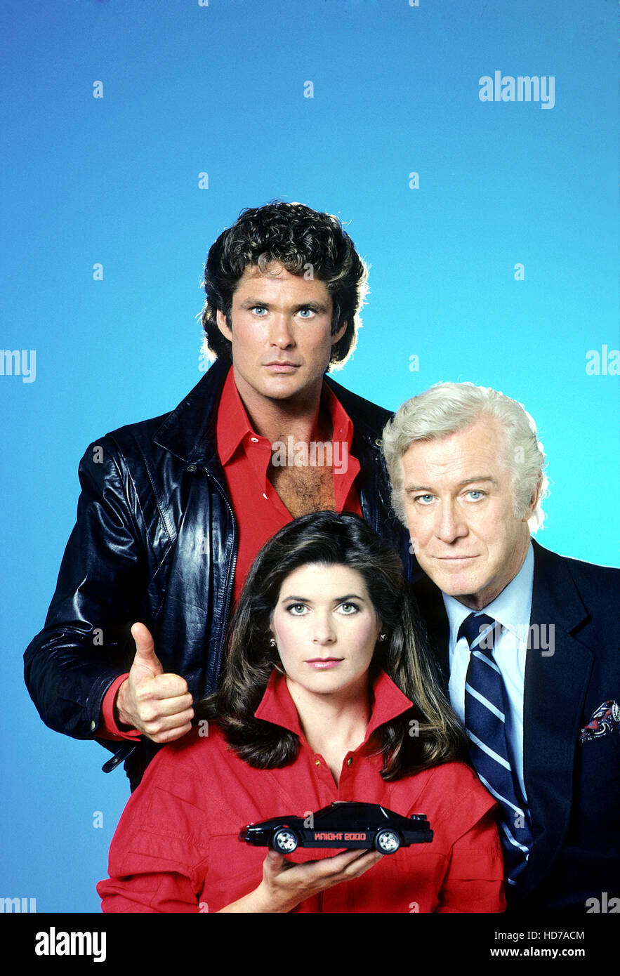 KNIGHT RIDER, clockwise from top: David Hasselhoff, Edward Mulhare ...