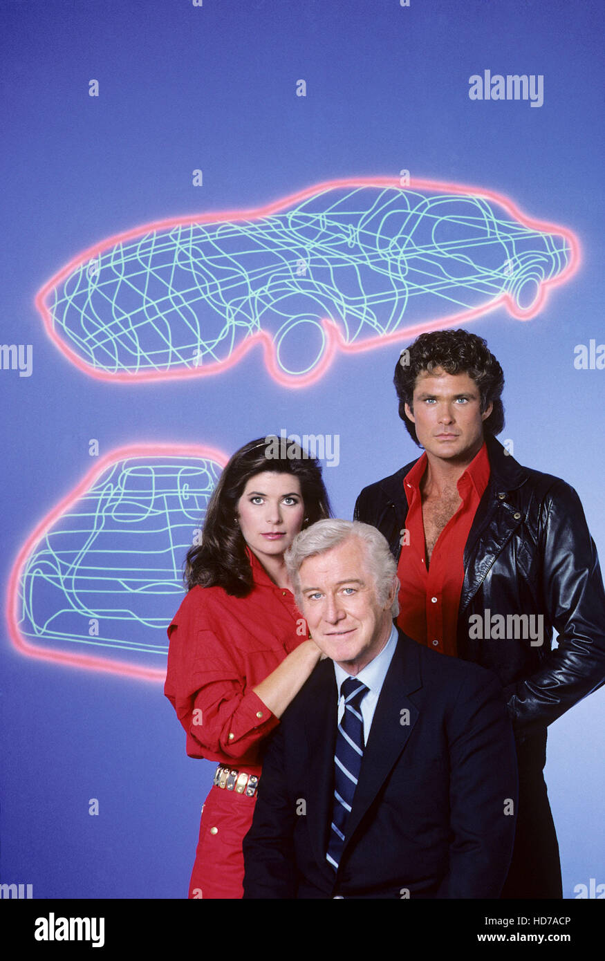 KNIGHT RIDER, Patricia McPherson, Edward Mulhare, David Hasselhoff ...