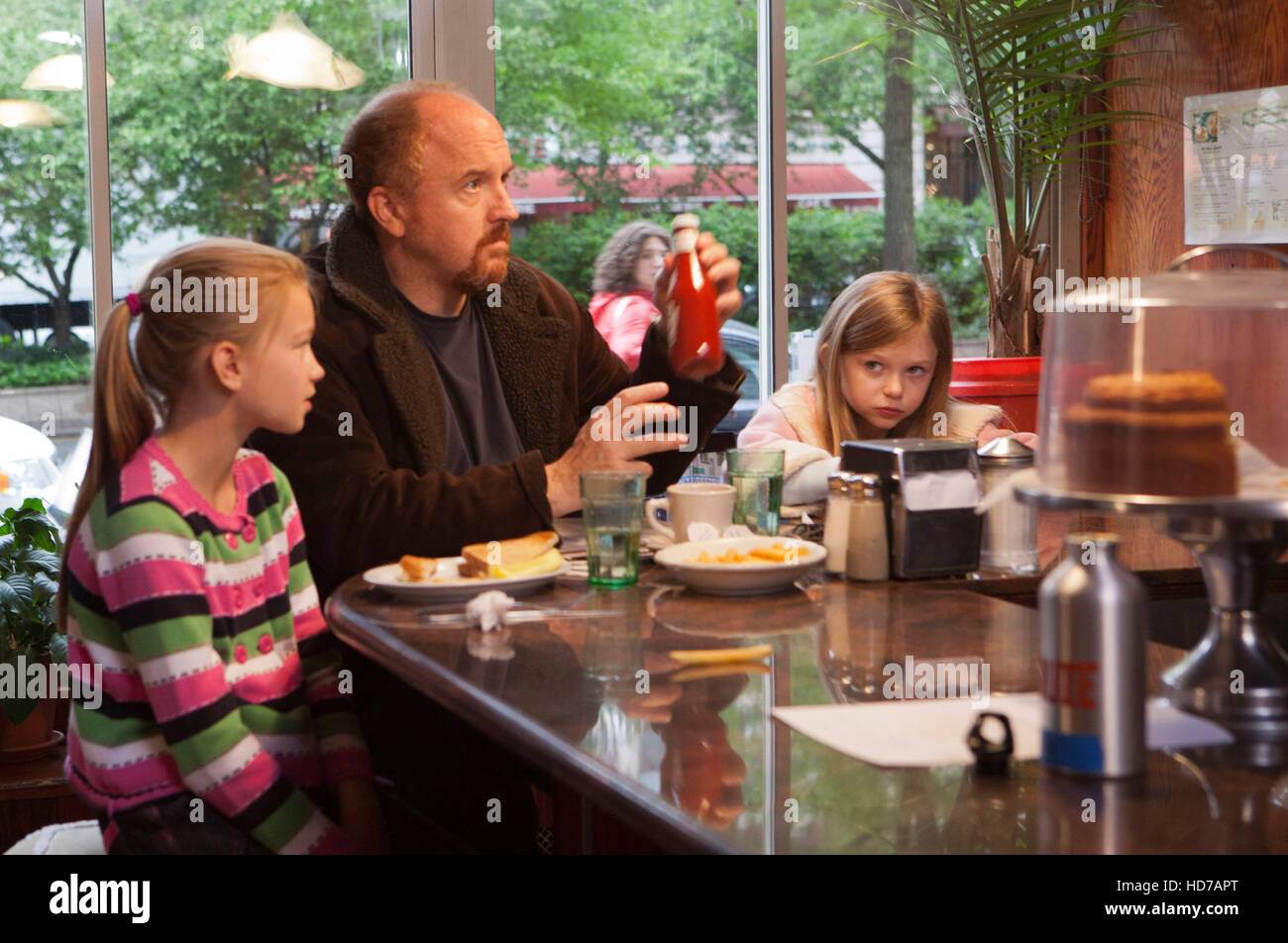 LOUIE, (from left): Hadley Delaney, Louis C.K., Ursula Parker ...