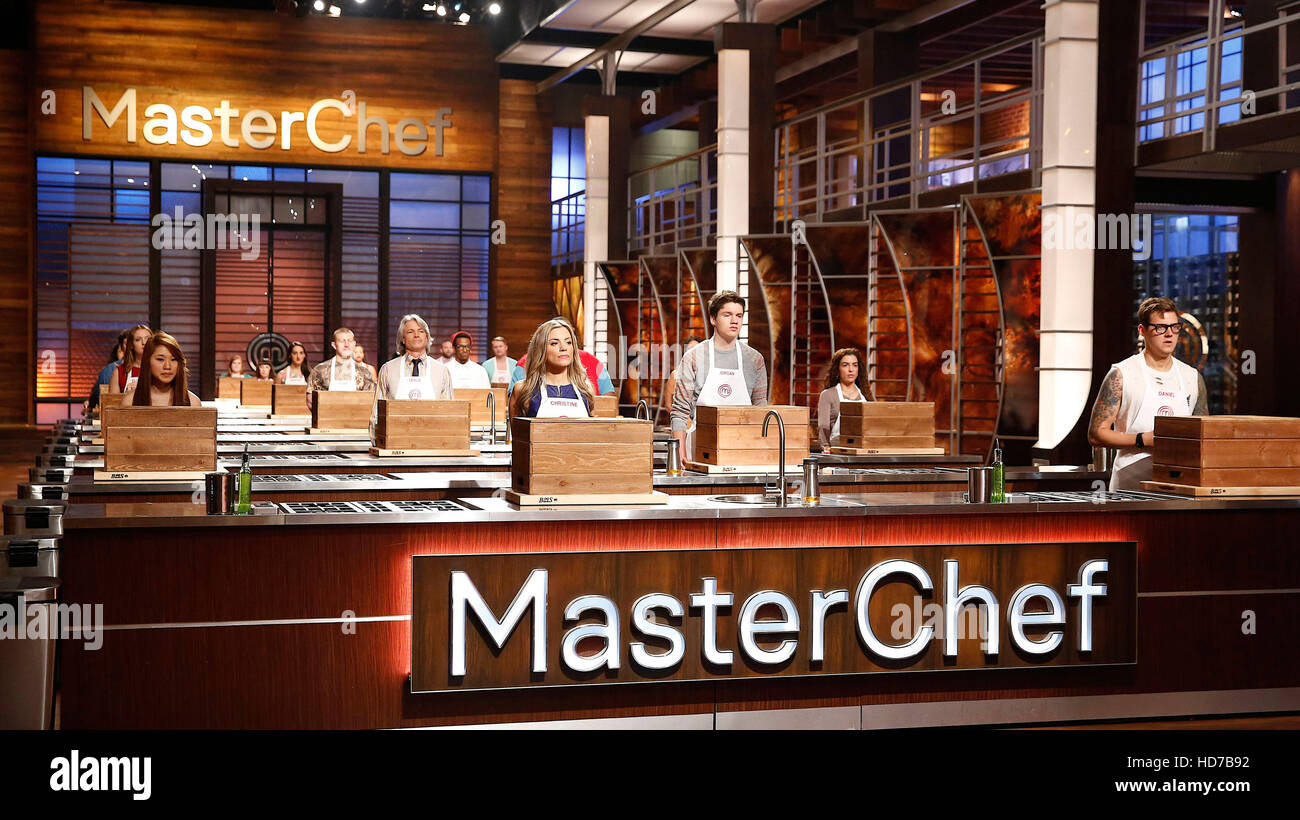 MASTER CHEF, front center: Christine Silverstein, front right: Daniel ...
