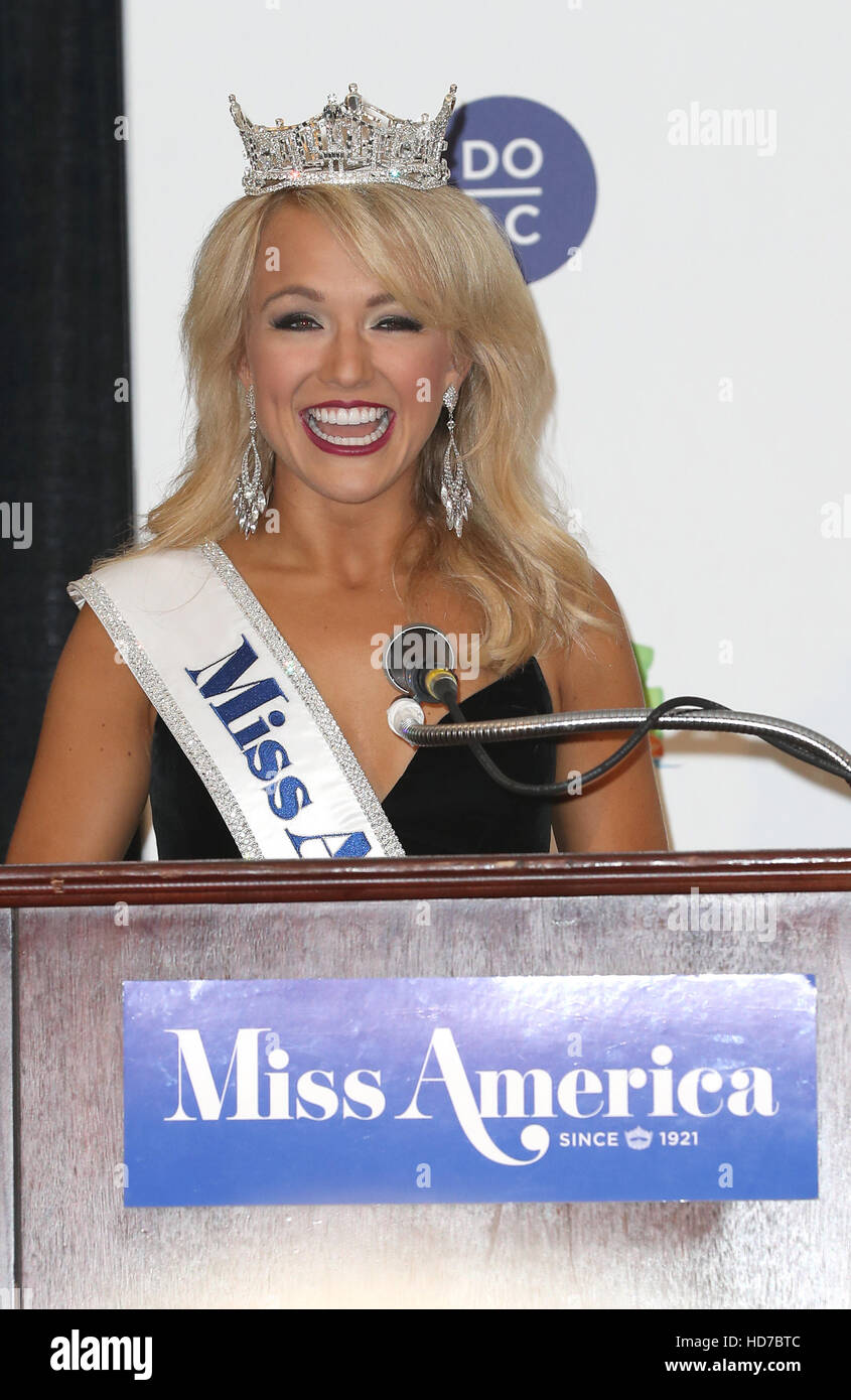 2017 Miss America Savvy Shields Press Conference at Boardwalk Hall in ...