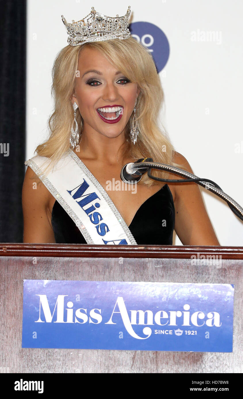 2017 Miss America Savvy Shields Press Conference at Boardwalk Hall in ...