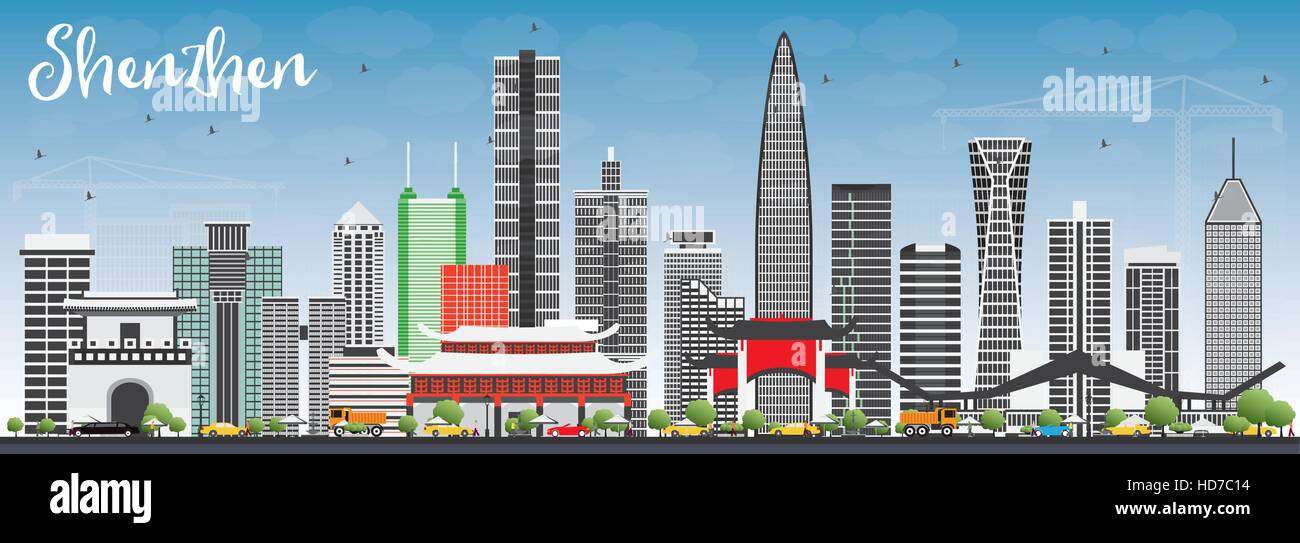 Shenzhen buildings Stock Vector Images - Alamy