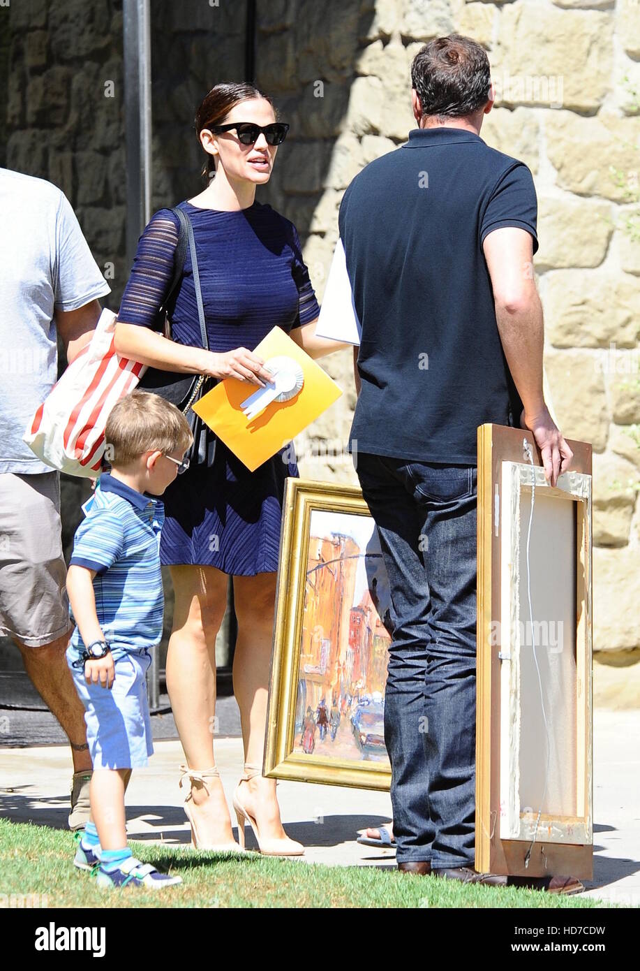 Jennifer Garner goes to church with her children Featuring: Jennifer ...