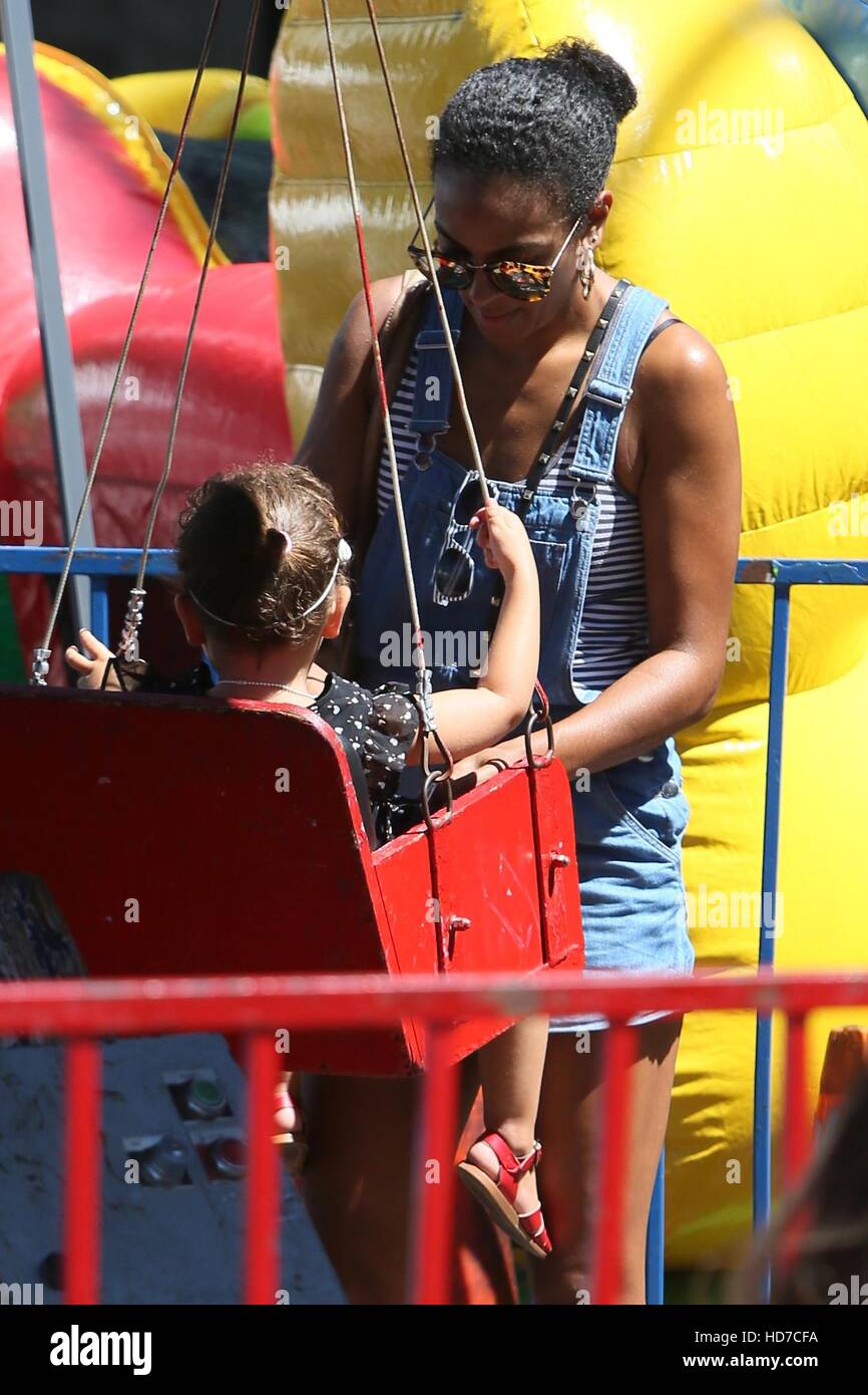 Marsha Thomason and Craig Sykes visit a Farmers' Market with their ...