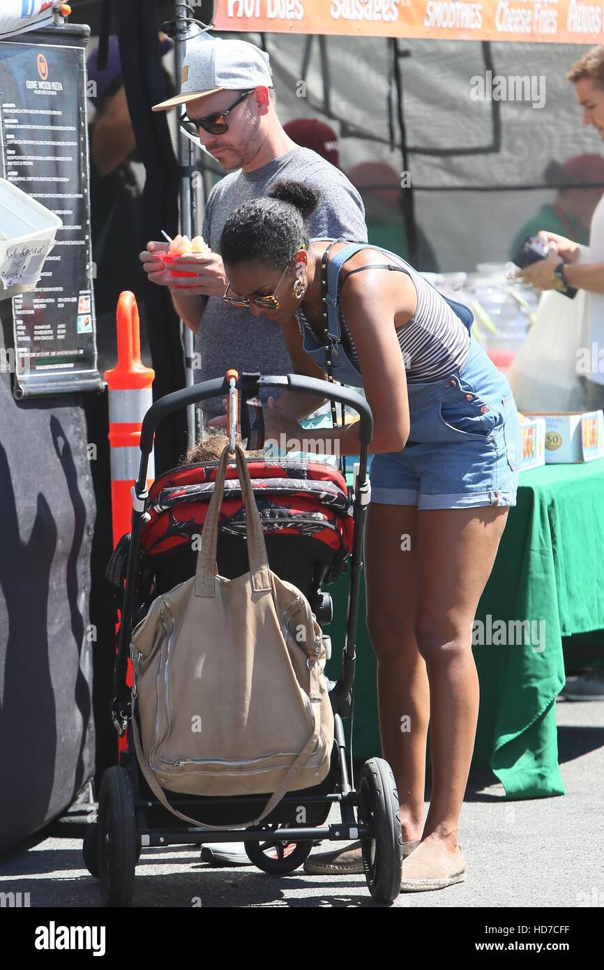 Marsha Thomason and Craig Sykes visit a Farmers' Market with their ...