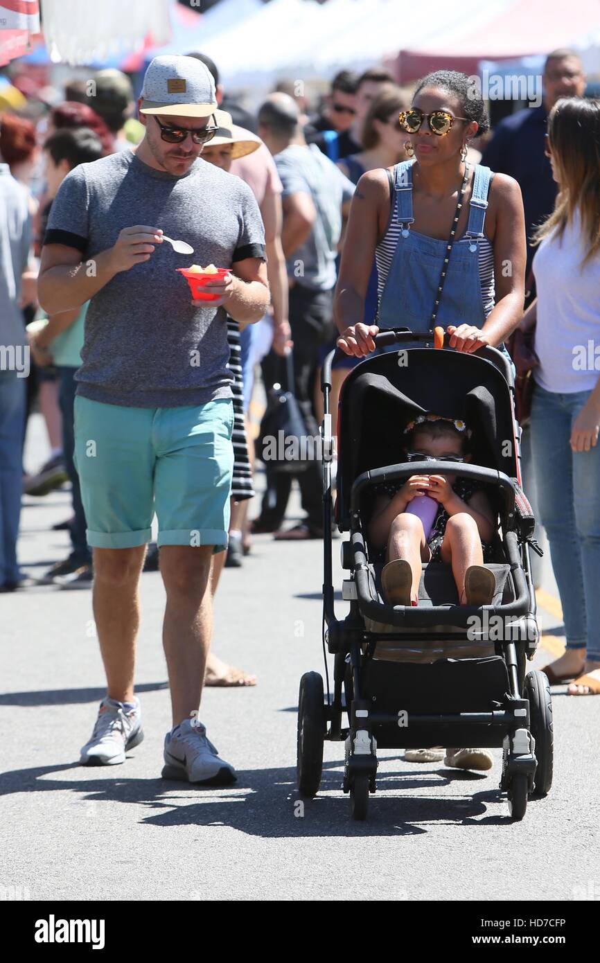 Marsha Thomason and Craig Sykes visit a Farmers' Market with their ...