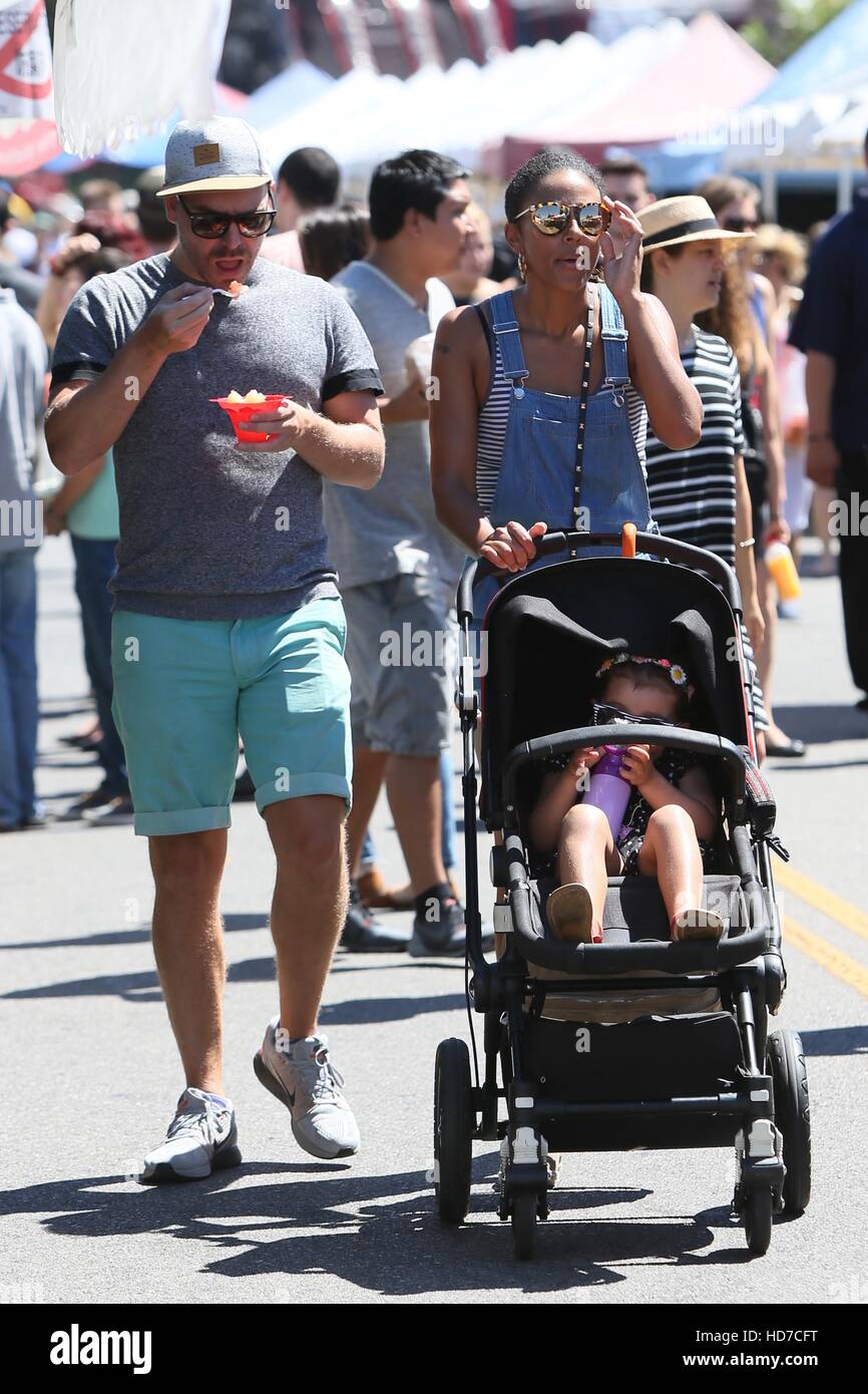 Marsha Thomason and Craig Sykes visit a Farmers' Market with their ...