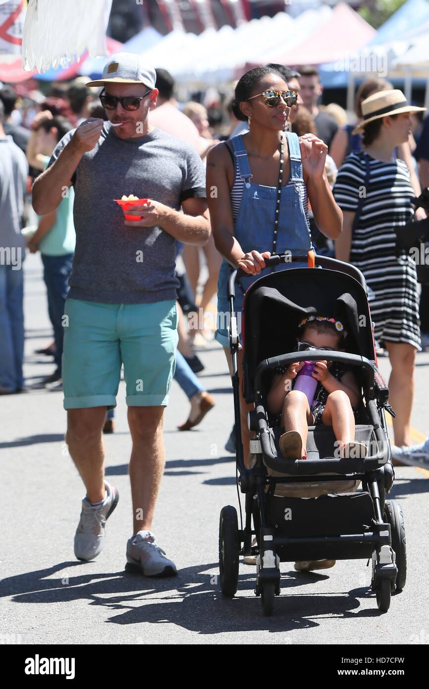 Marsha Thomason and Craig Sykes visit a Farmers' Market with their ...