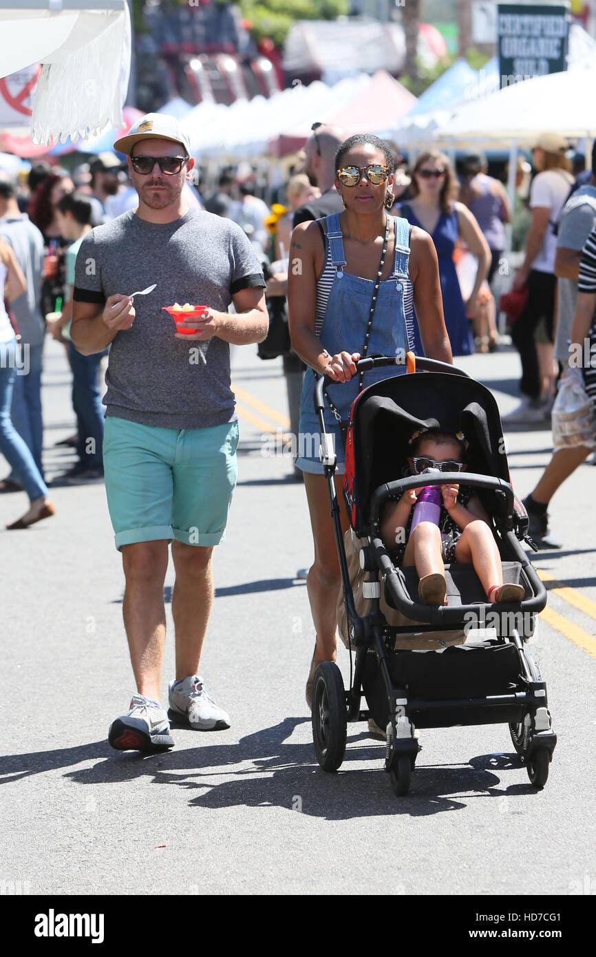 Marsha Thomason and Craig Sykes visit a Farmers' Market with their ...