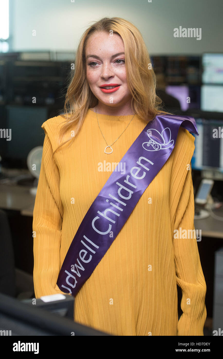 BGC Partners Charity Day held at Canary Wharf. Featuring: Lindsay Lohan ...