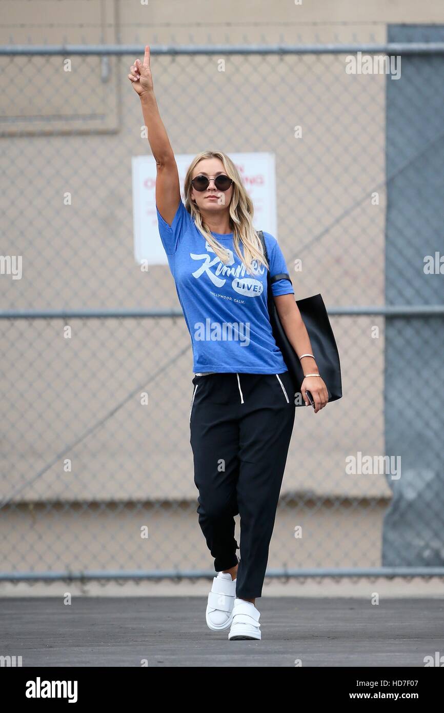 Kaley Cuoco seen leaving the ABC studios after Jimmy Kimmel Live ...