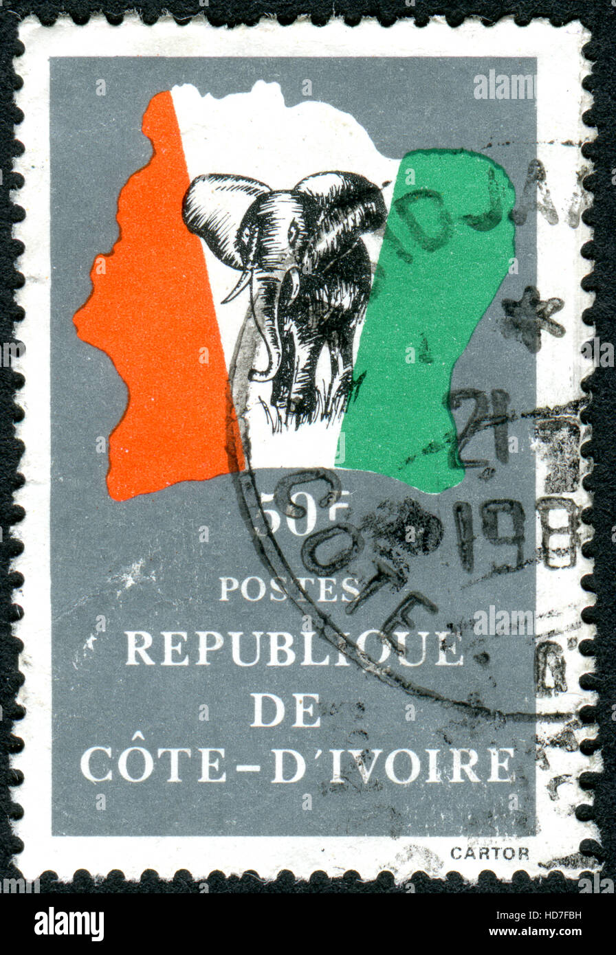 IVORY COAST - CIRCA 1982: A stamp printed in Ivory Coast, shows the ...