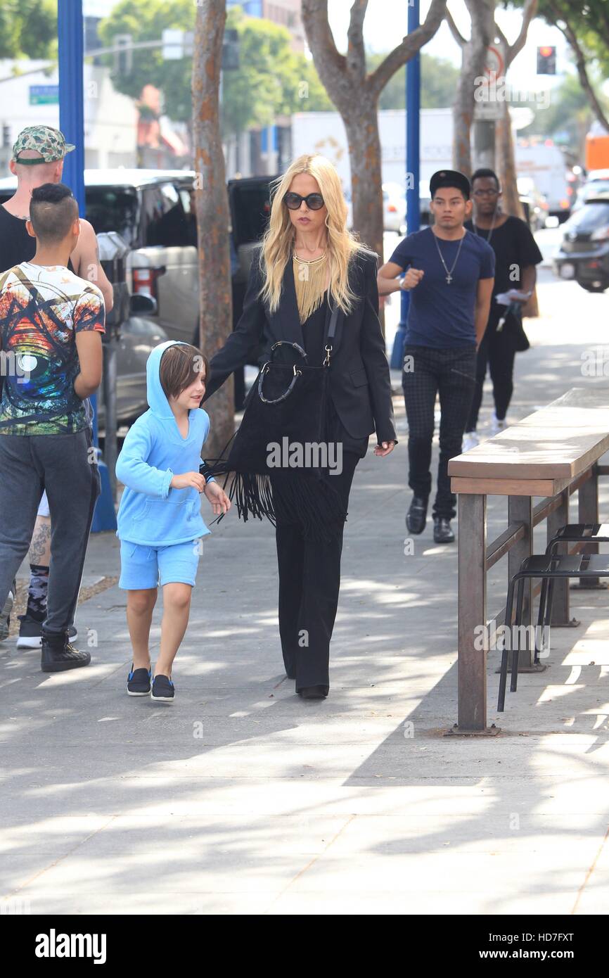 Rachel Zoe was spotted taking her son, Skyler, to get yogurt in West ...