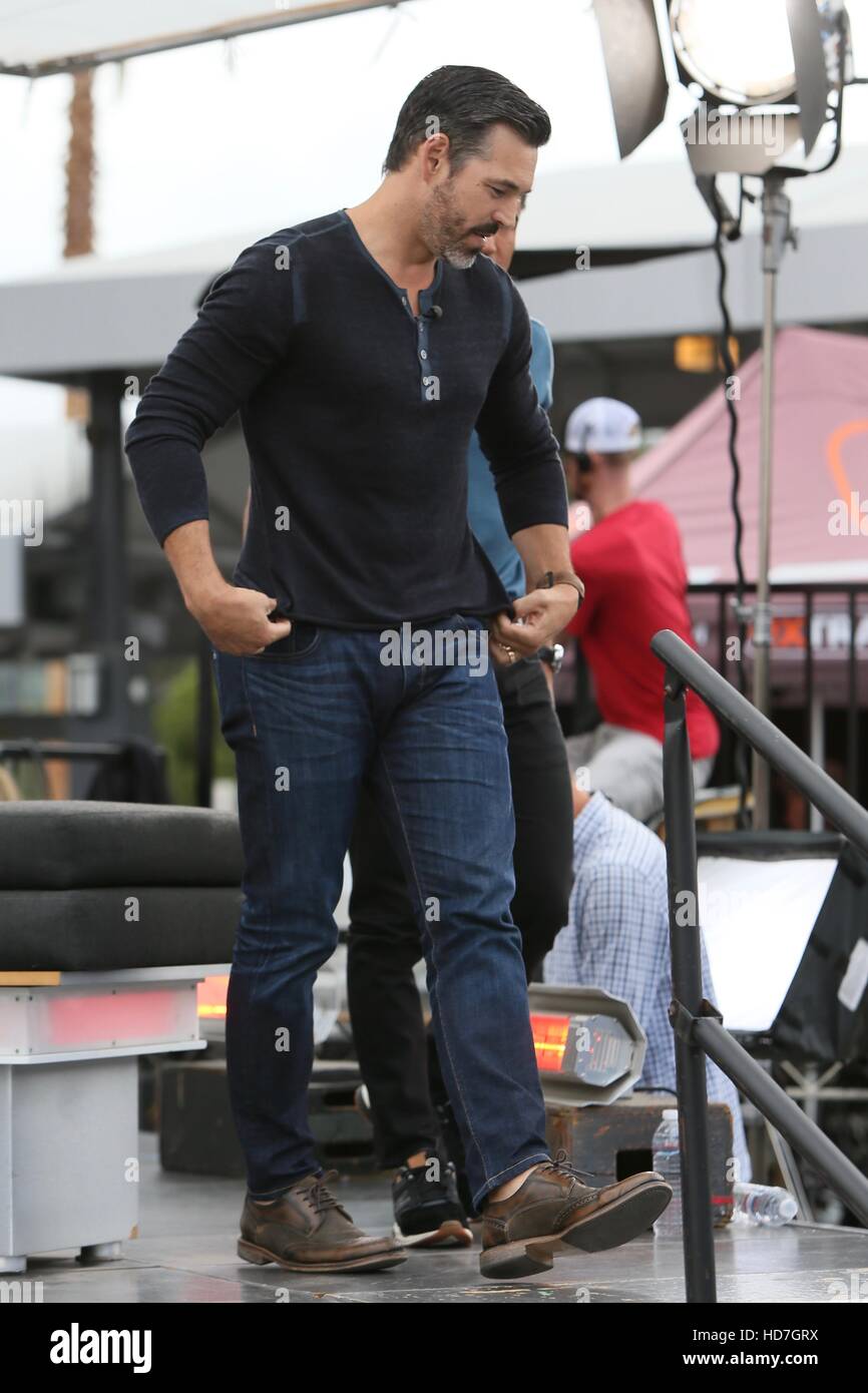 Eddie Cibrian seen at Universal studios where he was interviewed by ...