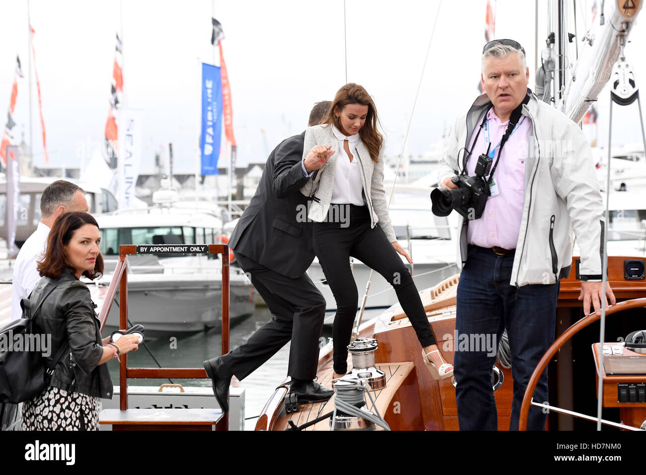 Michelle Keegan opens the Southampton Boat Show, Hampshire, UK. The ...