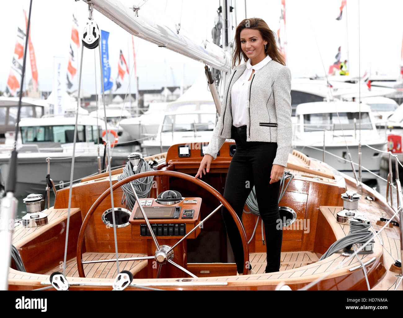 Michelle Keegan opens the Southampton Boat Show, Hampshire, UK. The ...