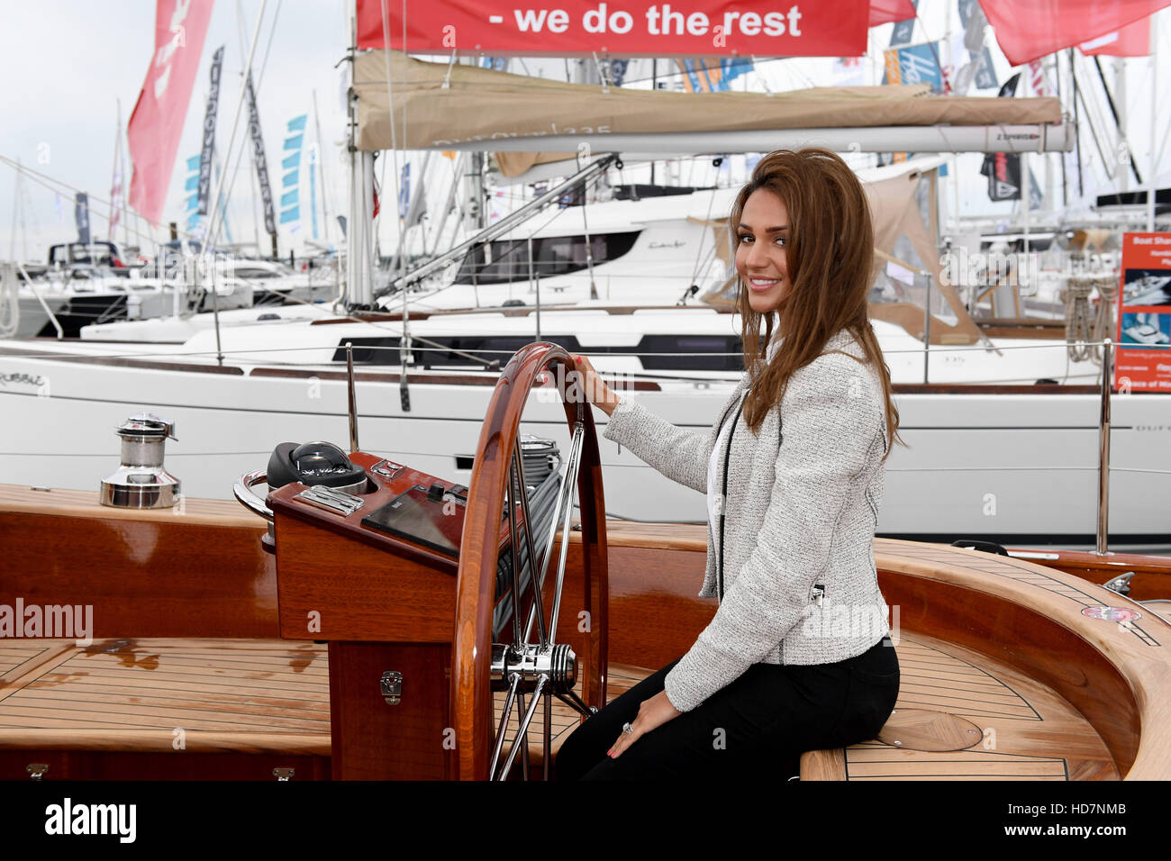 Michelle Keegan opens the Southampton Boat Show, Hampshire, UK. The ...